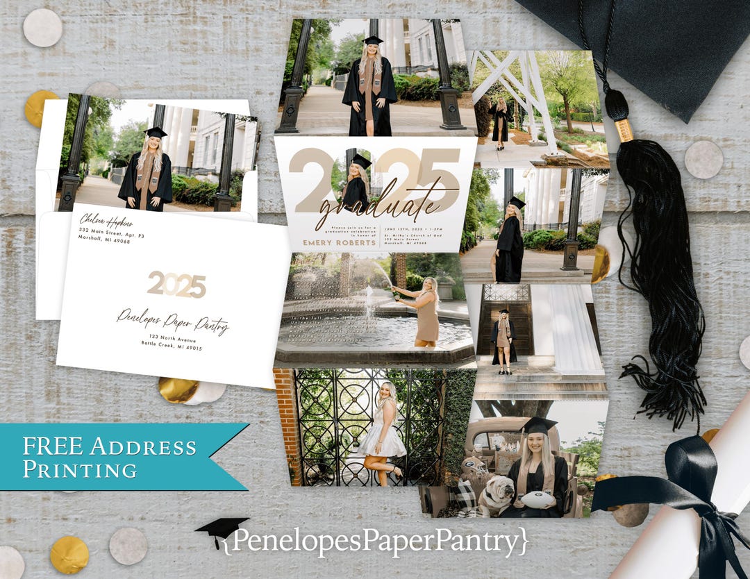 Unique Trifold Graduation Announcement Party Invitation Personalized ...