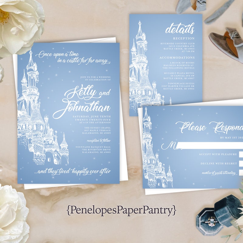 Cinderella Wedding Invitations - Etsy