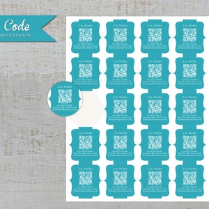 Wedding QR Code Back Print Circle Sticker Small Enclosure Card Submit ...