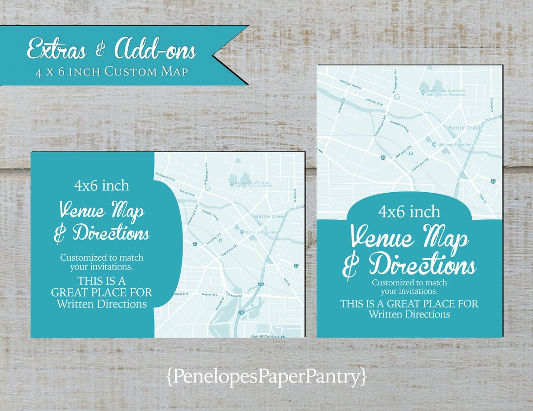 Venue Map,color Print,4x6 Size,matching Paper - Etsy