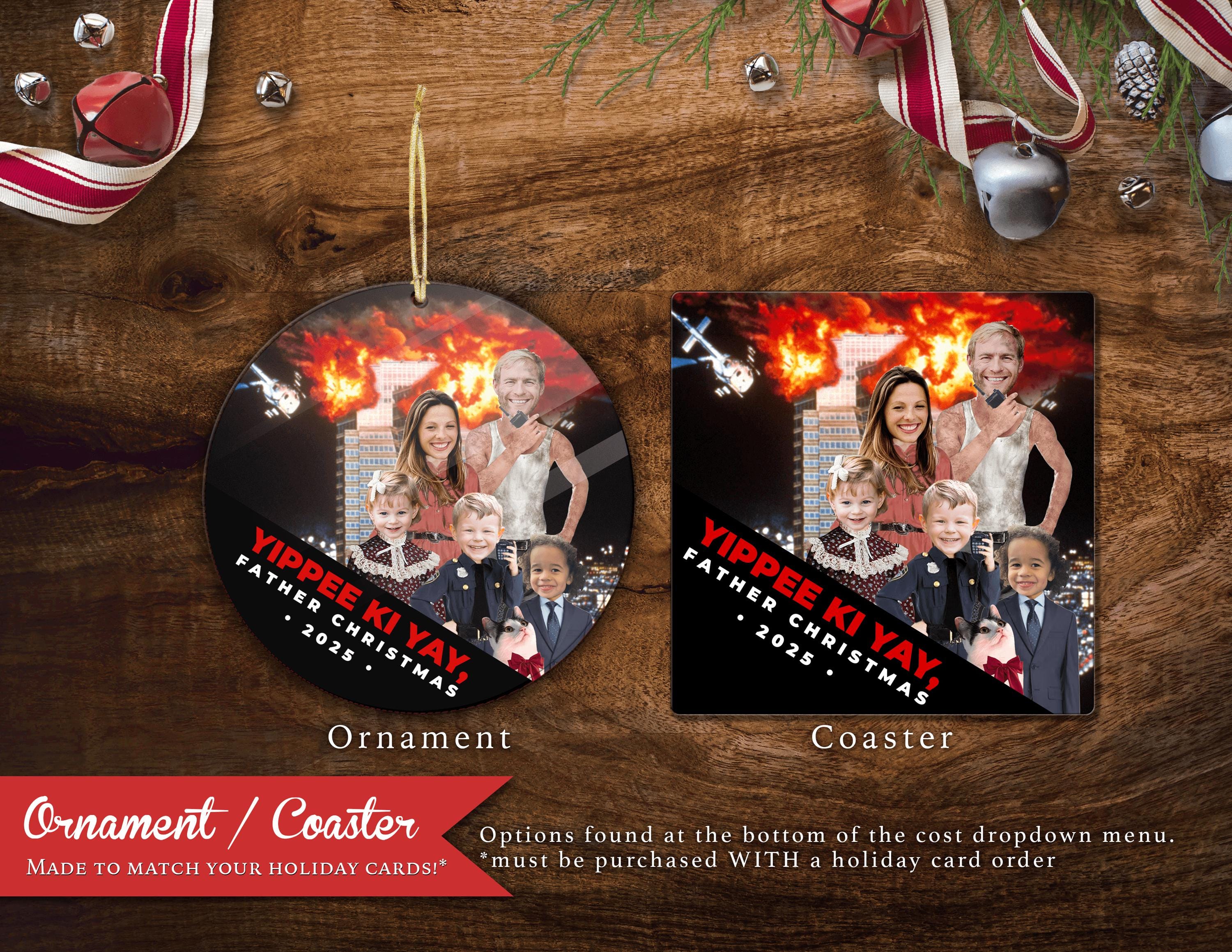 Funny Die Hard Yippee Ki Yay Christmas Family Photo Card Personalized ...