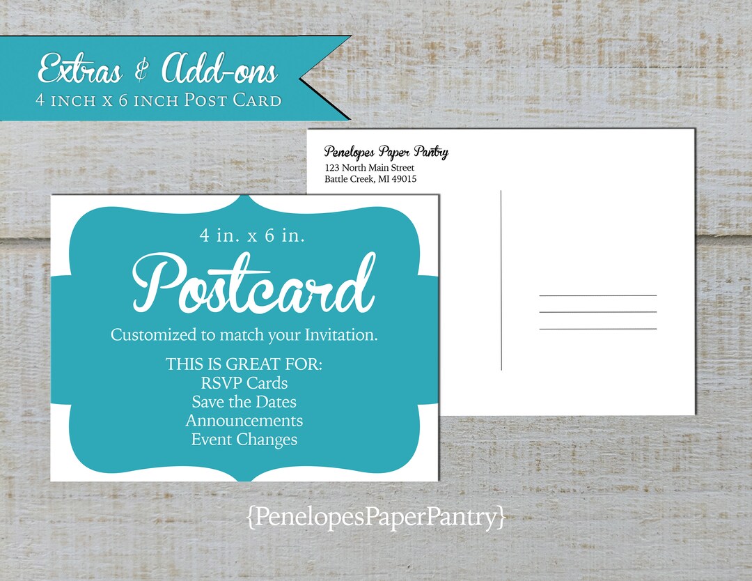 Personalized Wedding Postcard,custom Invite Postcard,wedding Invite ...