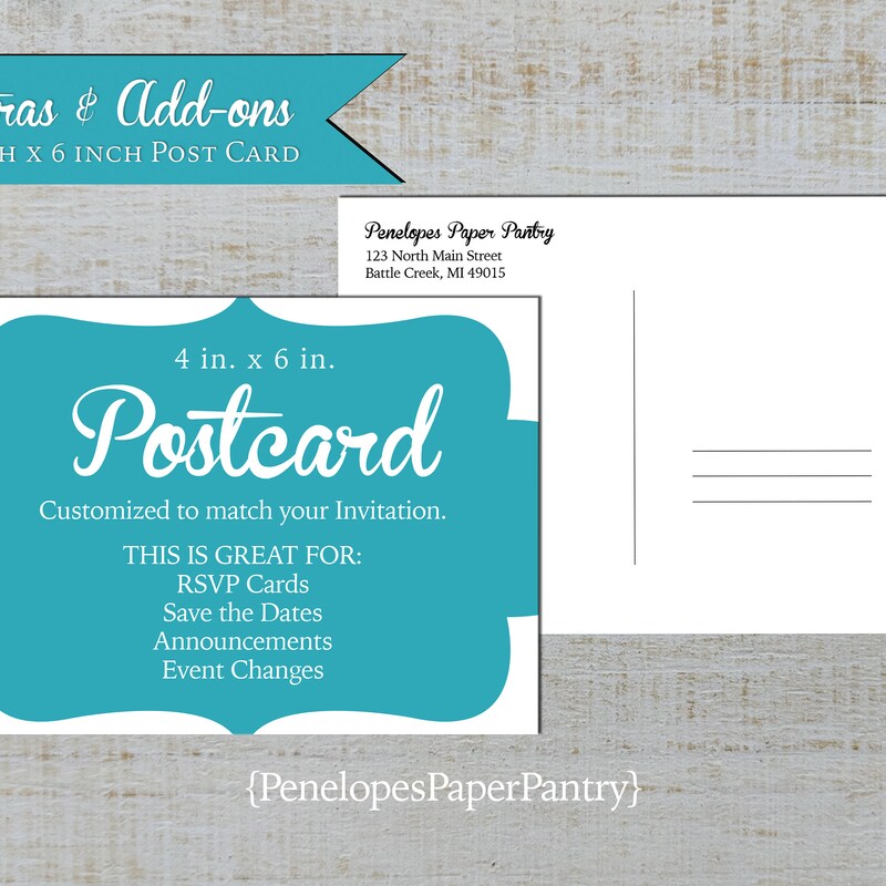 Postcard Invite - Etsy