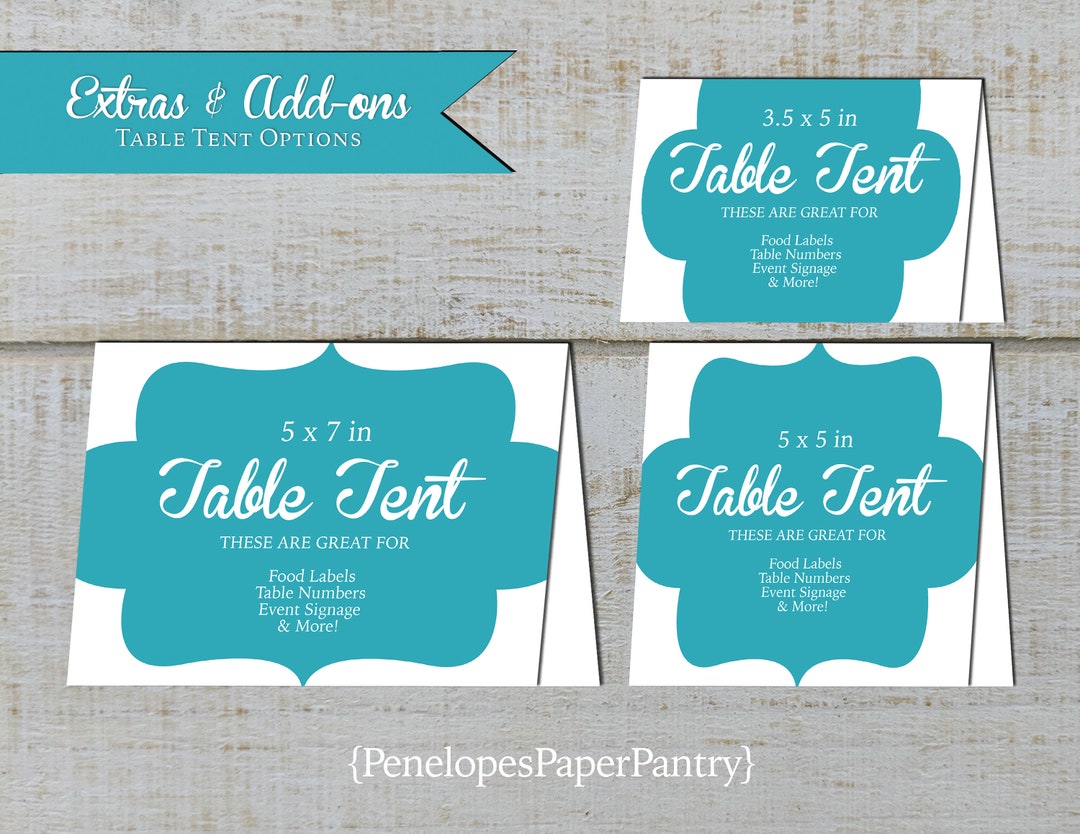 Custom Folded Signs, Table Tents, Wedding Signs, Wedding Decor, Party ...