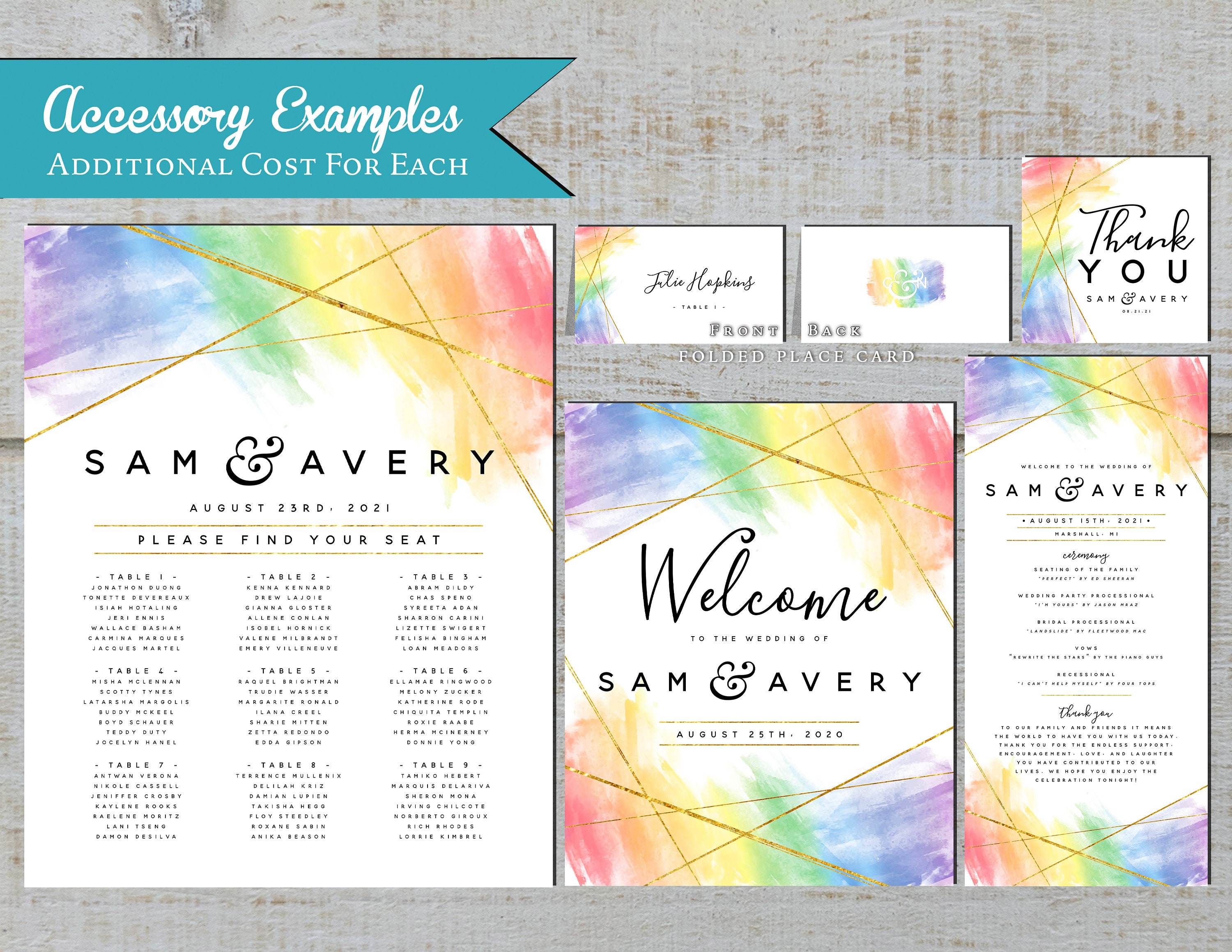 Rainbow Wedding Invitations