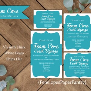 Foam Core Signs,made to Match,custom Order,printed Sign - Etsy