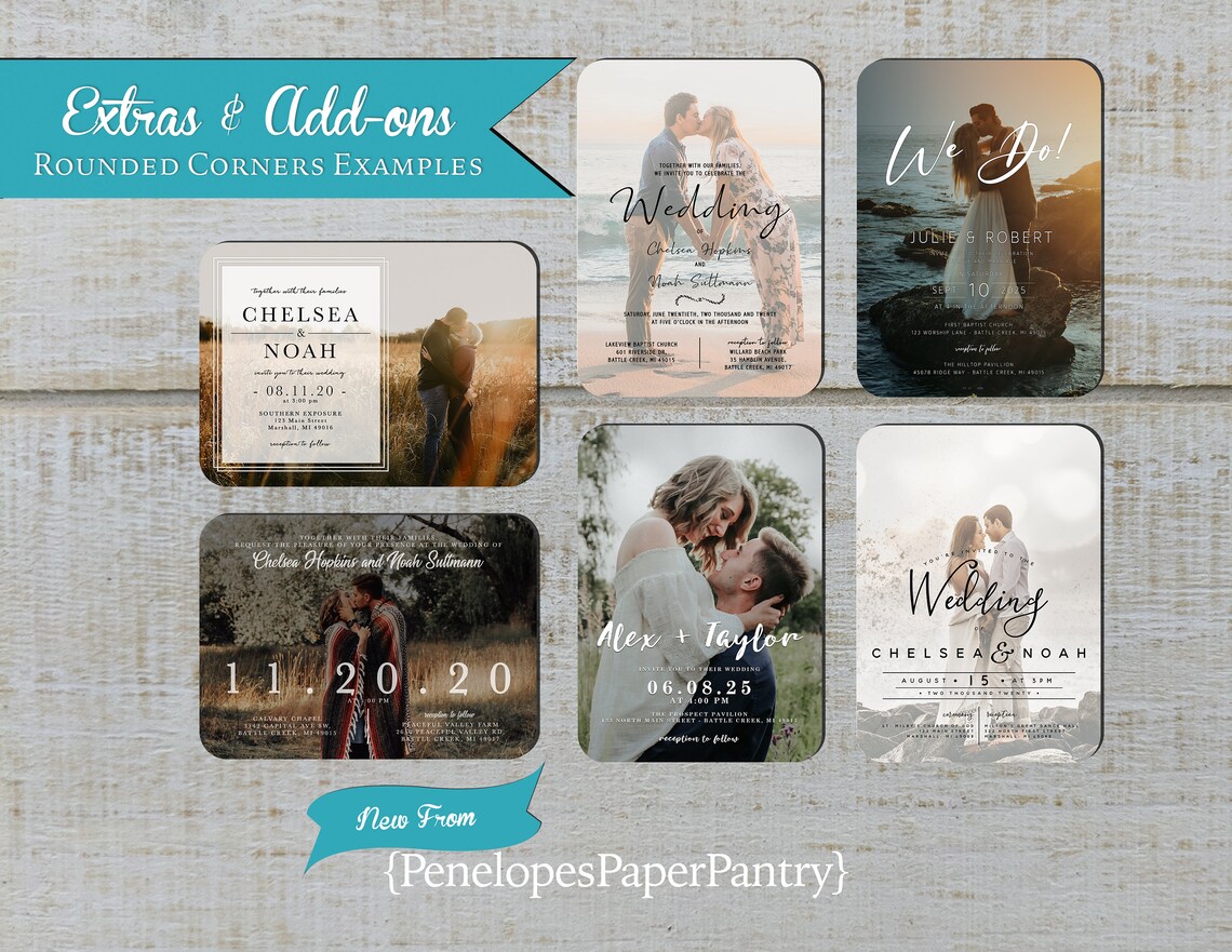 Rounded Cornersround Cornersinvite Silhouetteinvitation Add | Etsy