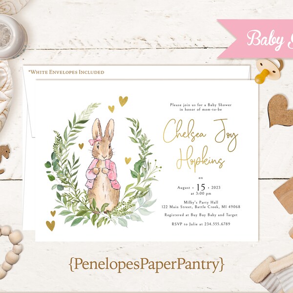 Rabbit Baby Shower - Etsy