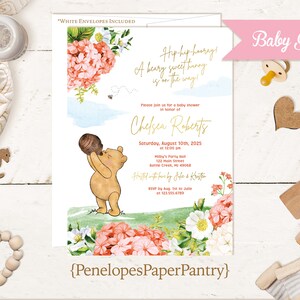 Winnie the Pooh Baby Shower Invitation,winnie the Pooh Baby Girl Shower ...