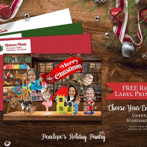 Funny Toy Store Christmas Family Photo Card Personalized Classic Toys ...