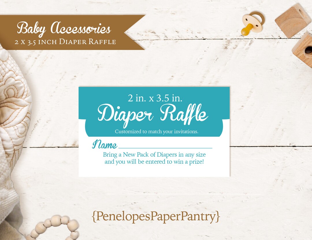 Personalized,baby Shower Game,diaper Raffle,diaper Raffle Ticket,made ...