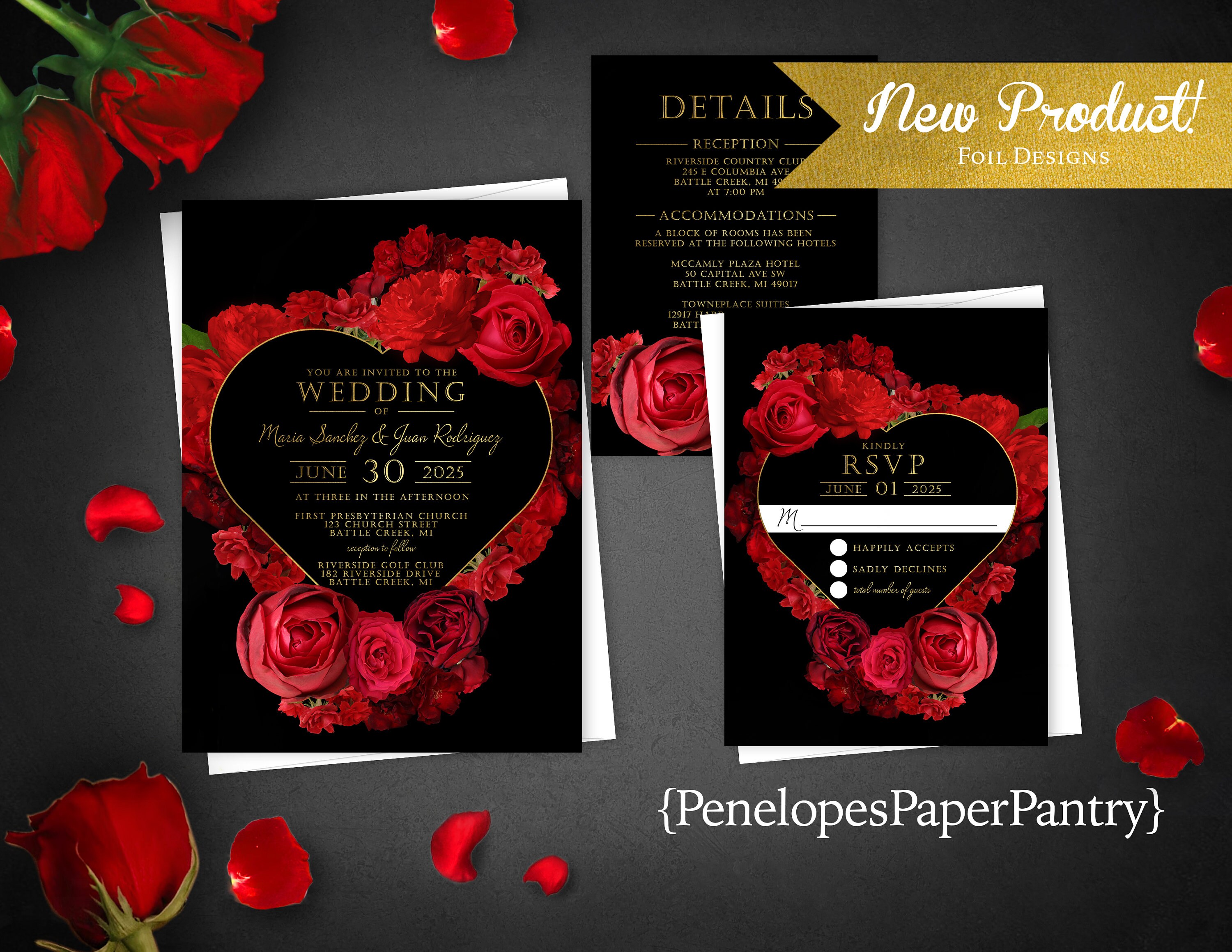 Romantic Red Rose With Heart