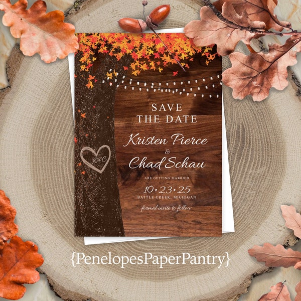 Rustic Save the Date - Etsy