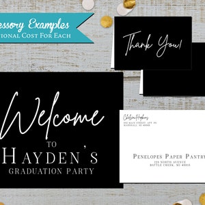 Classic Graduation Party Photo Invitation Announcement Personalized ...