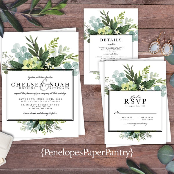 Botanical Wedding - Etsy