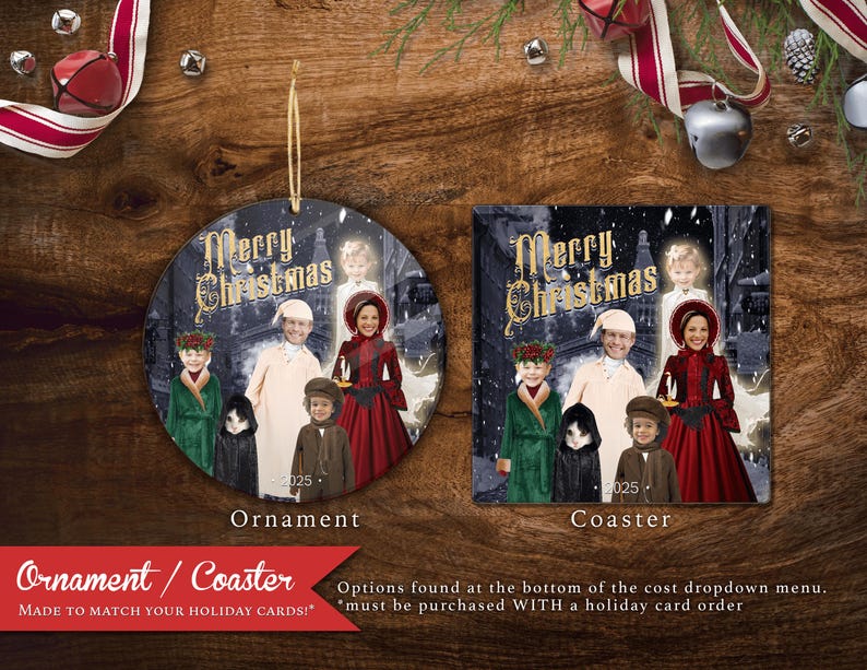 Funny A Christmas Carol Family Photo Card Personalized Ebenezer Scrooge ...