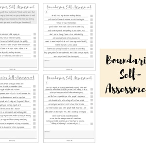 Setting Boundaries Checklists PDF / Printable Self-assessment / Healthy ...