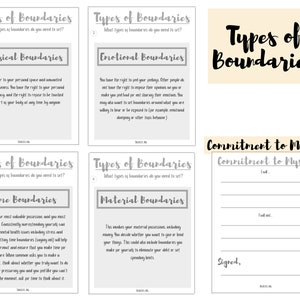 Boundaries Bundle / Healthy Vs. Unhealthy Boundary Checklist / Setting ...