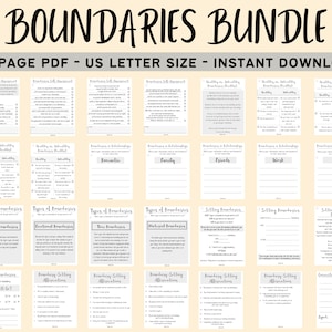 Boundaries Bundle / Healthy Vs. Unhealthy Boundary Checklist / Setting ...