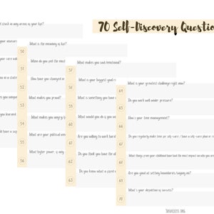 Self-discovery Questions for Personal Growth / Core Values List ...