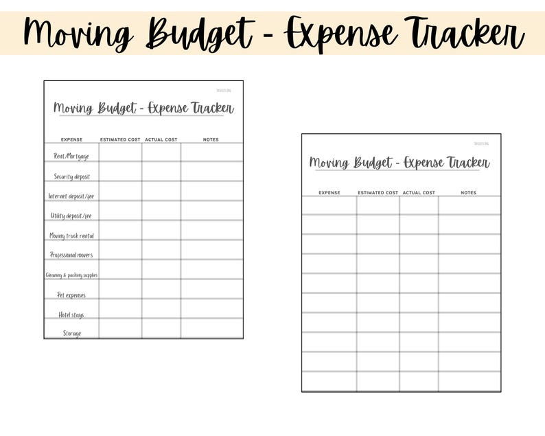 Printable Moving Checklist Bundle for Stress-free Relocation / Simple ...