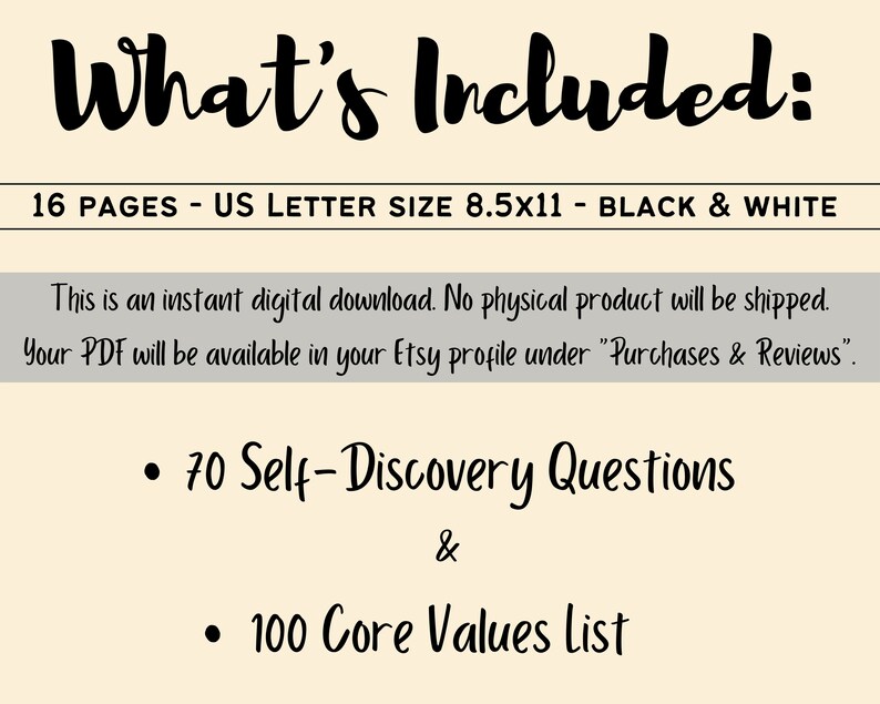 Self-discovery Questions for Personal Growth / Core Values List ...