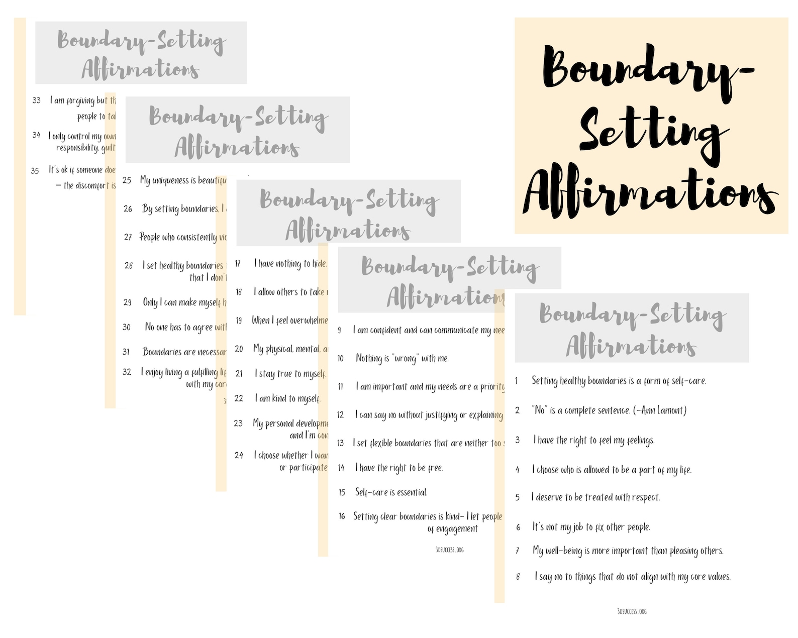 Boundaries Bundle / Healthy Vs. Unhealthy Boundary Checklist / - Etsy