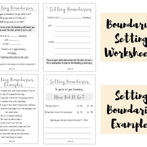 Boundaries Bundle / Healthy Vs. Unhealthy Boundary Checklist / Setting ...