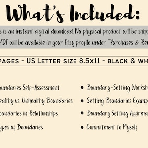 Boundaries Bundle / Healthy Vs. Unhealthy Boundary Checklist / Setting ...
