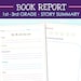 Book Report Worksheet Printable - First Second Third Grade Young Child ...