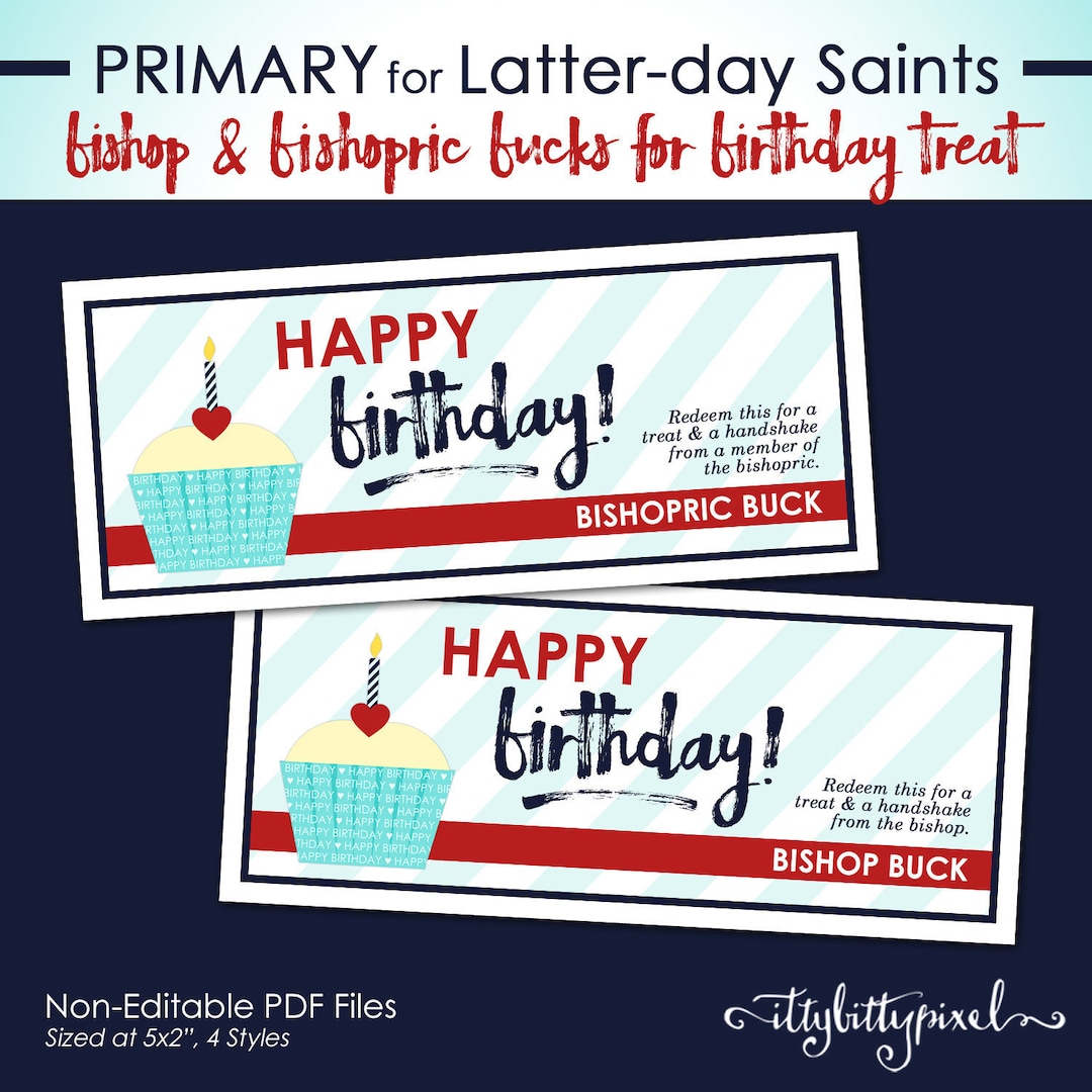 LDS Primary 2024 Bishopric Bishop Buck - Come Follow Me Theme New ...