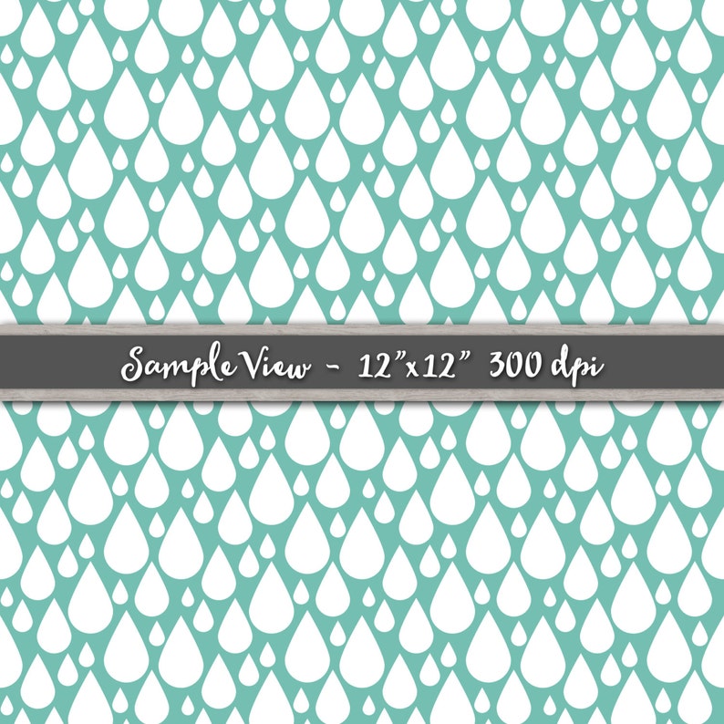 Raindrop Scrapbook Paper Rain Drop Scrapbooking Paper Rain - Etsy