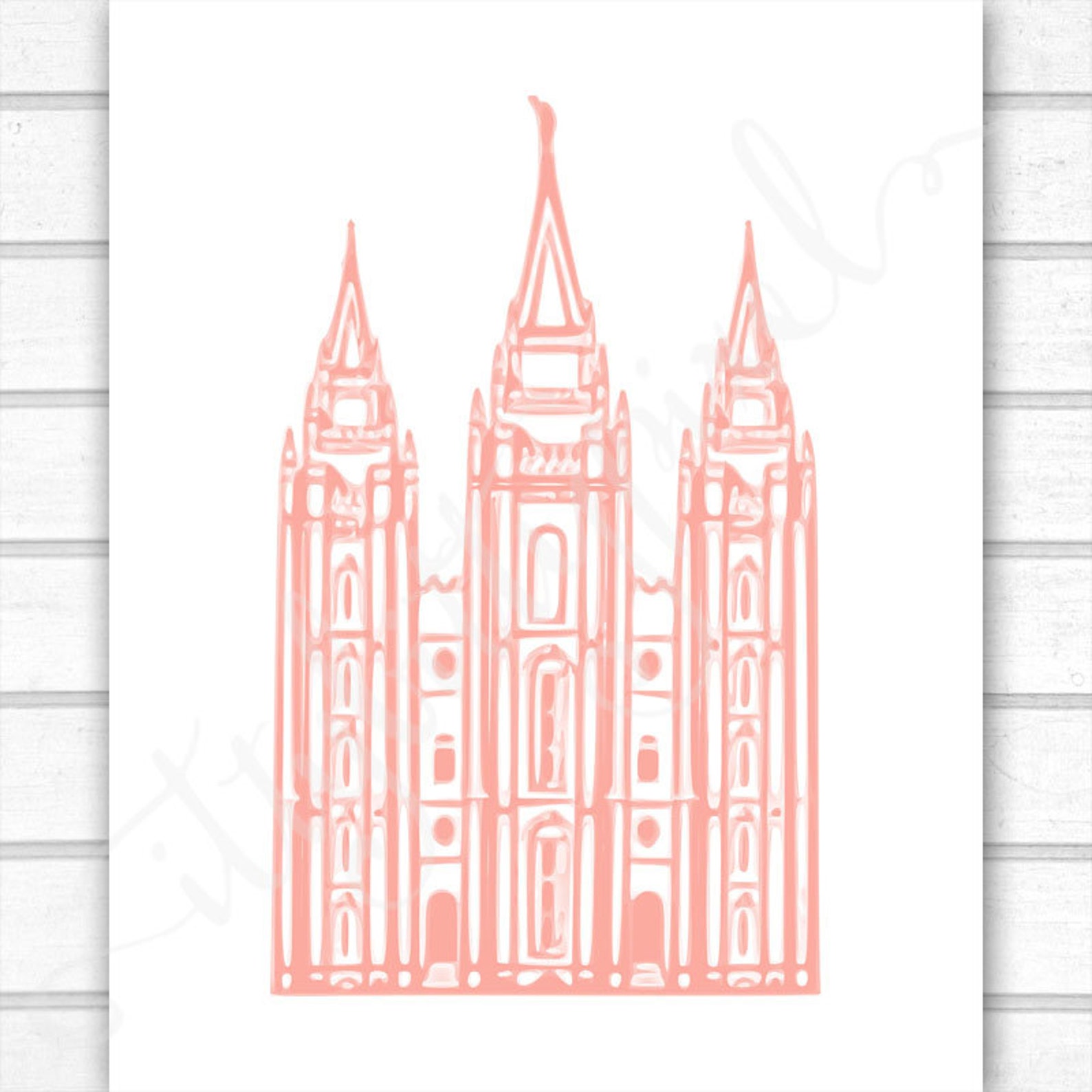 Salt Lake City Temple LDS Digital Wall Art Print PRINTABLE | Etsy