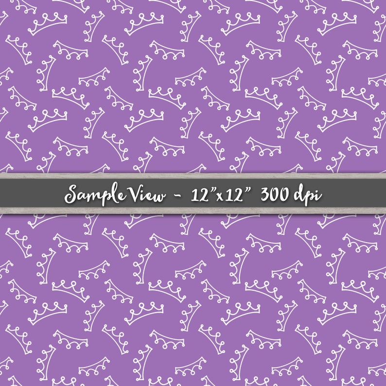 Crown Princess Scrapbook Paper, Princess Scrapbooking Paper, Princess ...
