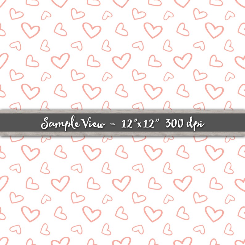 Heart Scrapbook Paper Heart Scrapbooking Paper Heart Digital - Etsy