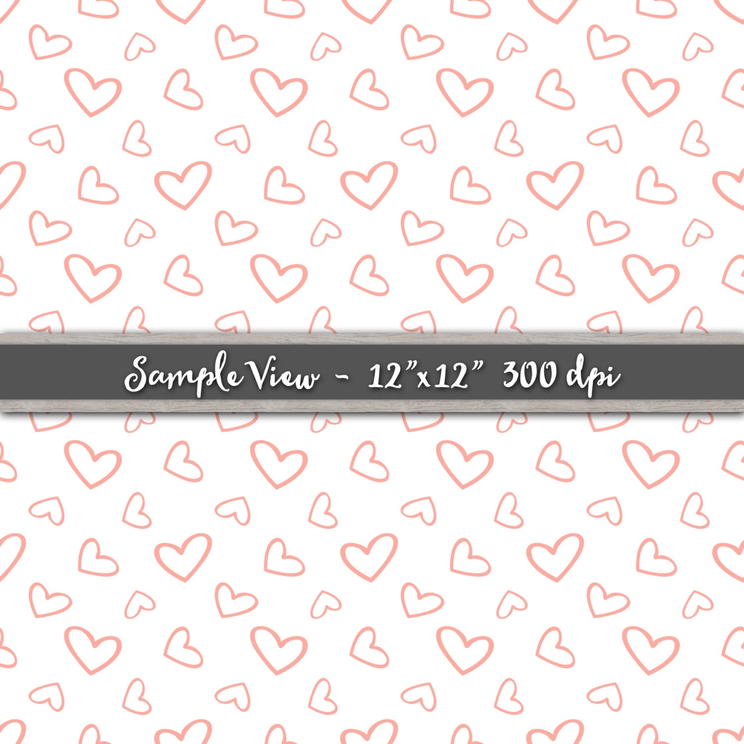 Heart Scrapbook Paper, Heart Scrapbooking Paper, Heart Digital Paper ...