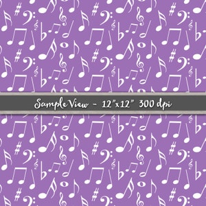 Music Scrapbook Paper, Musical Scrapbooking Paper, Musical Note Digital ...