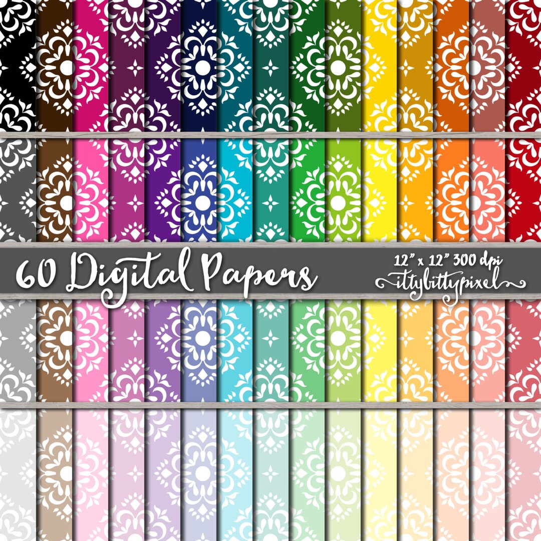 Flower Scrapbook Paper, Flower Scrapbooking Paper, Floral Digital Paper ...