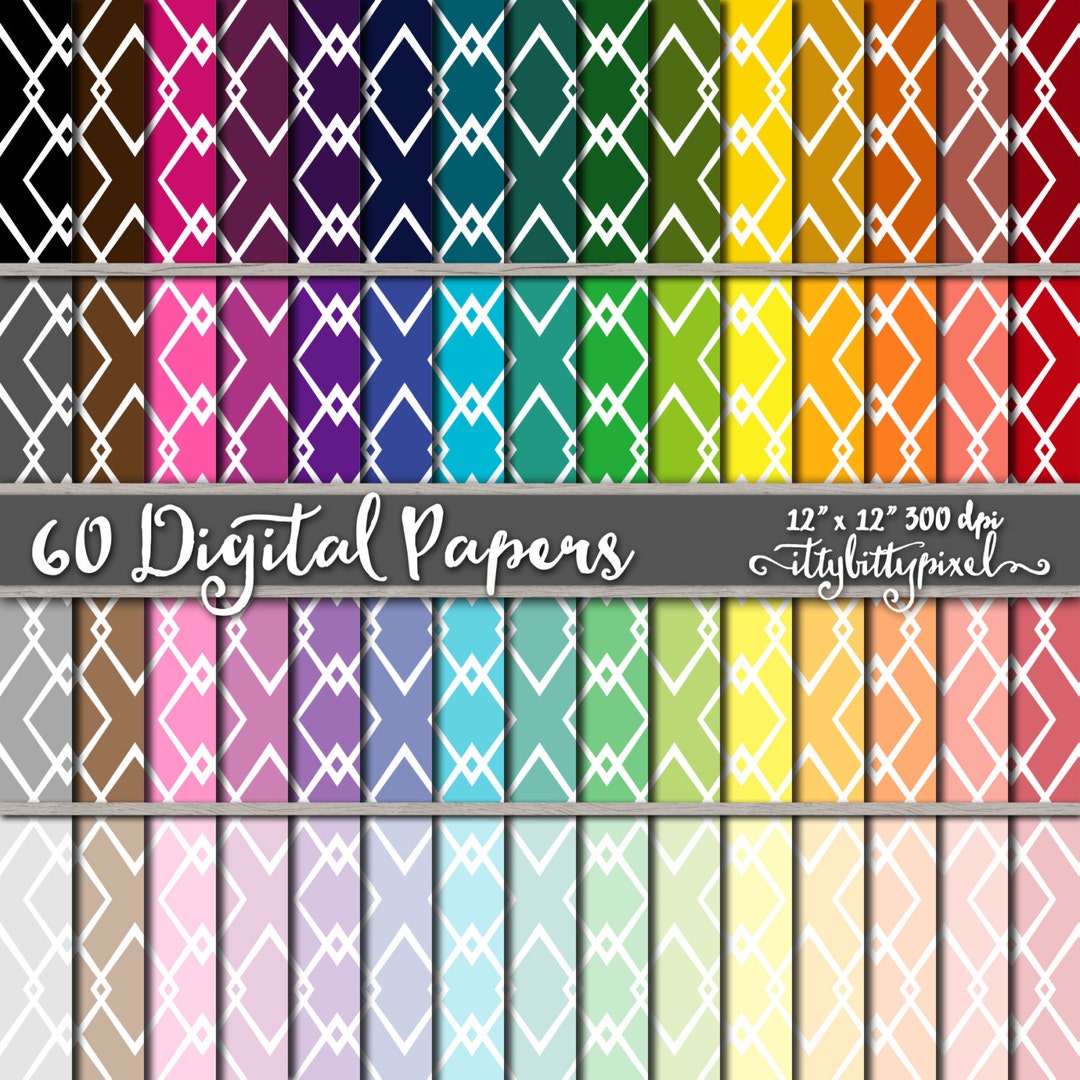 Lattice Scrapbook Paper, Diamond Scrapbooking Paper, Lattice Digital ...