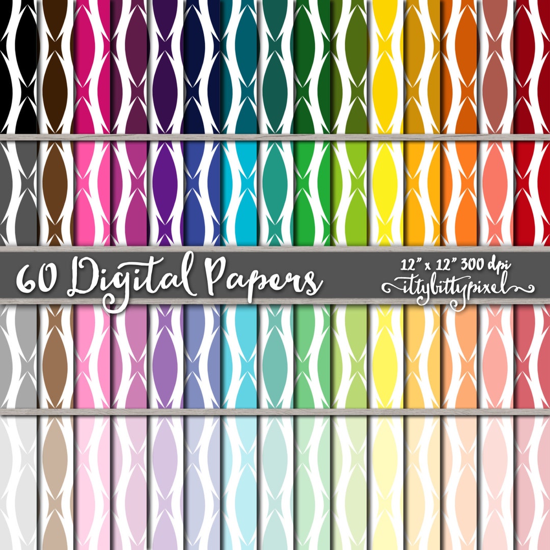 Lattice Ogee Scrapbook Paper, Wave Scrapbooking Paper, Trellis Digital ...