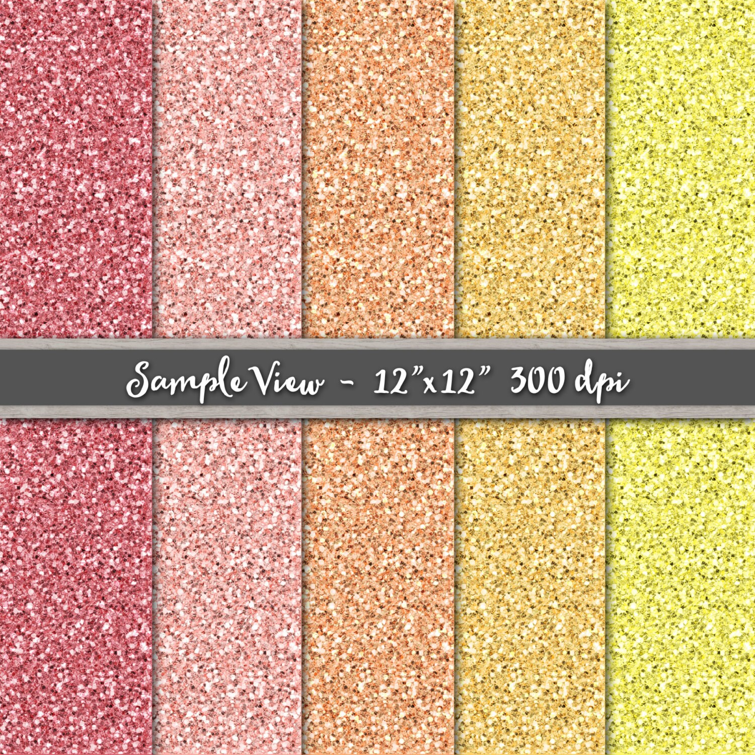 Glitter Digital Paper, Light Rainbow Colors, Sparkle Scrapbooking Paper ...