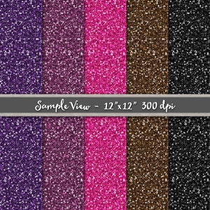 Glitter Digital Paper, Dark Rainbow Colors, Sparkle Scrapbooking Paper ...
