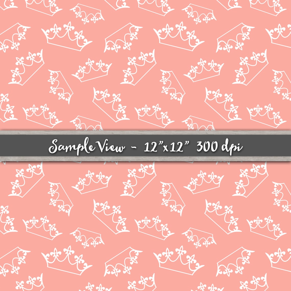 Princess Crown Scrapbook Paper, Crown Scrapbooking Paper, Crown Digital ...