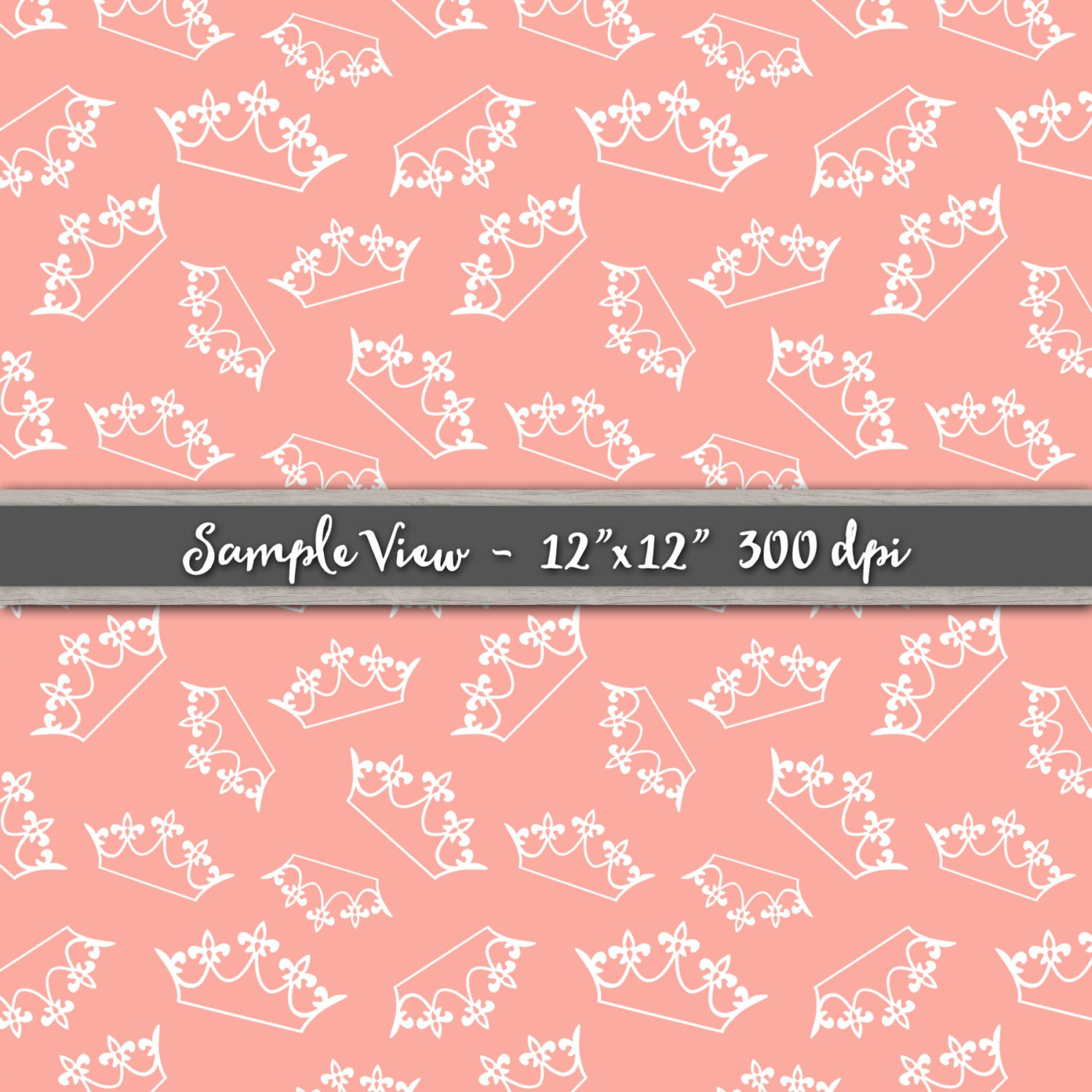 Princess Crown Scrapbook Paper, Crown Scrapbooking Paper, Crown Digital ...