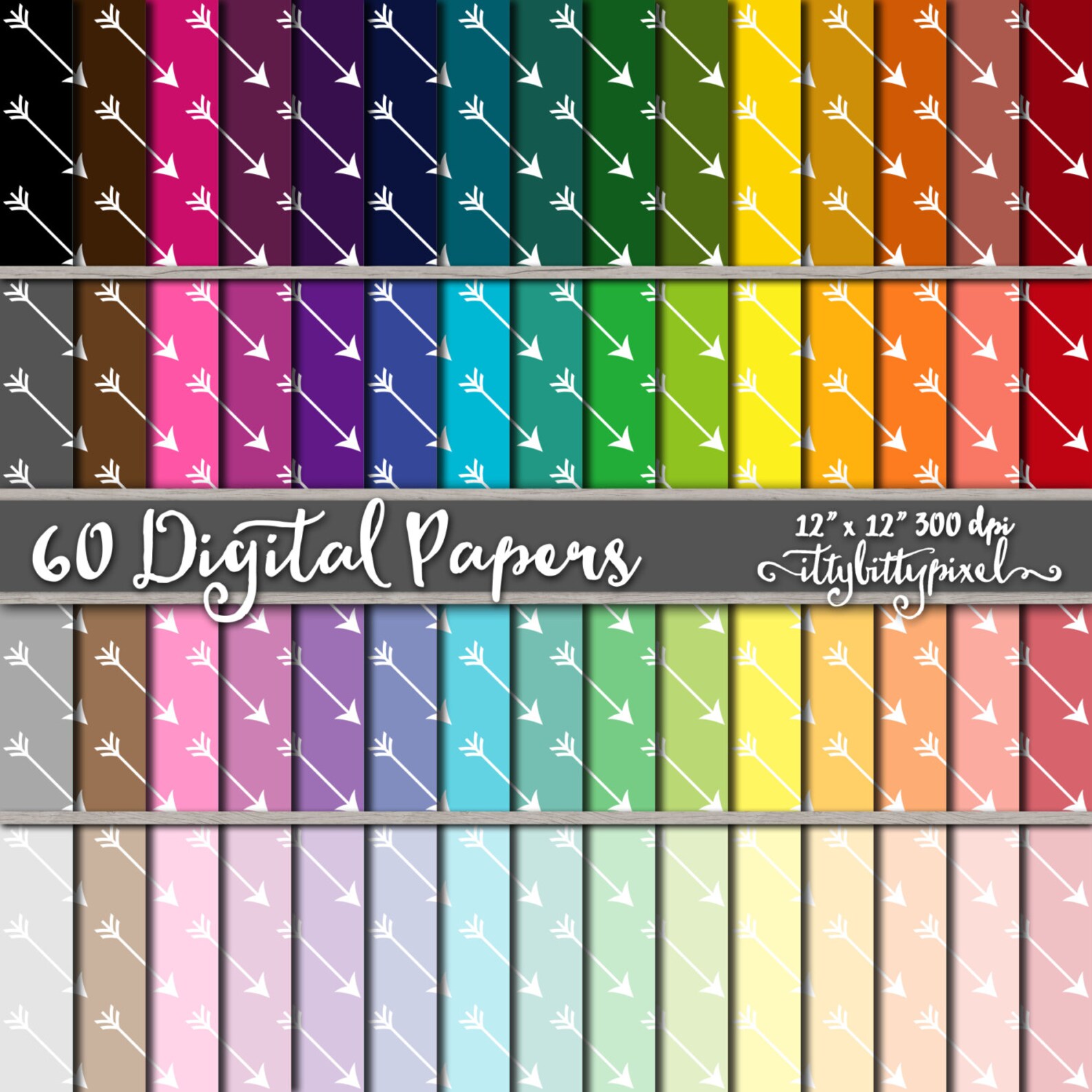 Arrow Scrapbook Paper, Shooting Arrows Scrapbooking Paper, Arrow ...