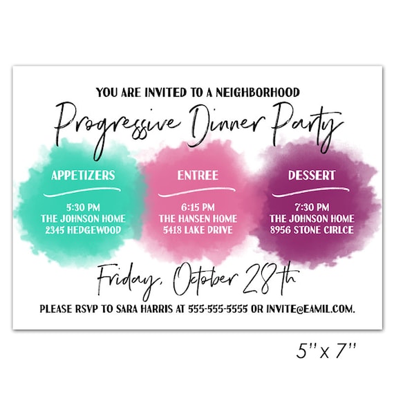 Progressive Dinner Party
