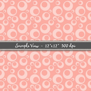 Circle Ring Scrapbook Paper, Polka Dot Scrapbooking Paper, Bubble ...