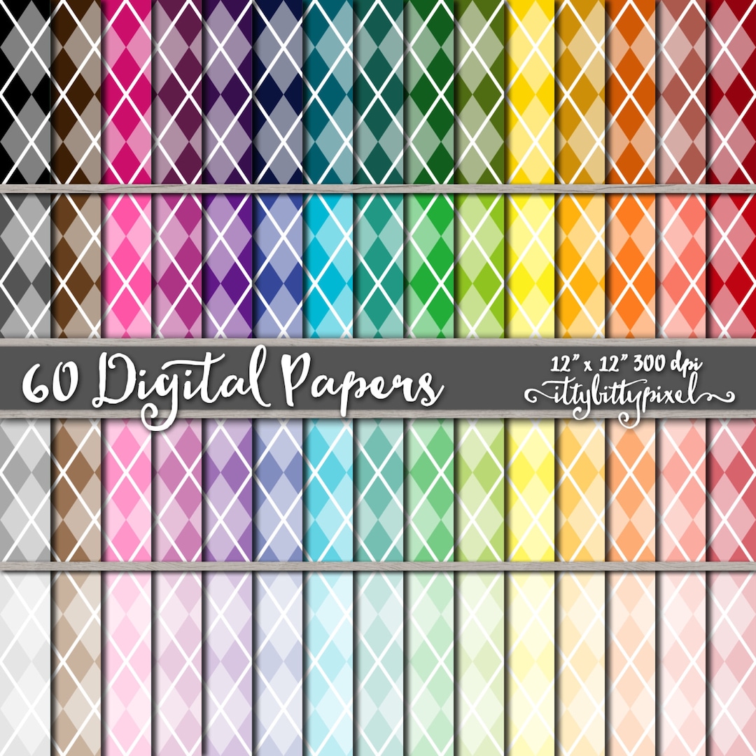 Argyle Digital Paper, Argyle Scrapbooking Paper, Argyle Scrapbook Paper ...