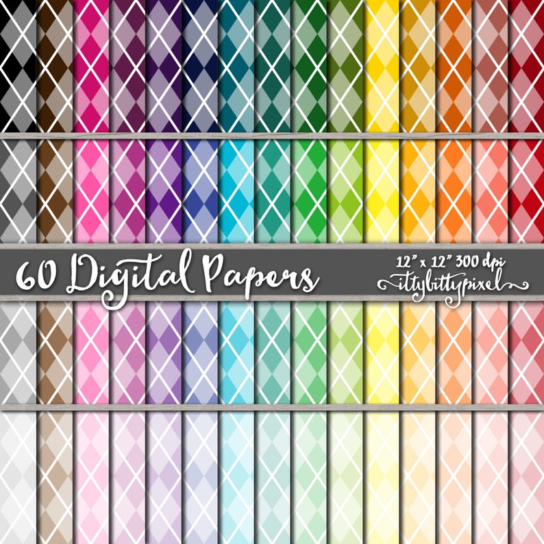 Argyle Digital Paper, Argyle Scrapbooking Paper, Argyle Scrapbook Paper ...