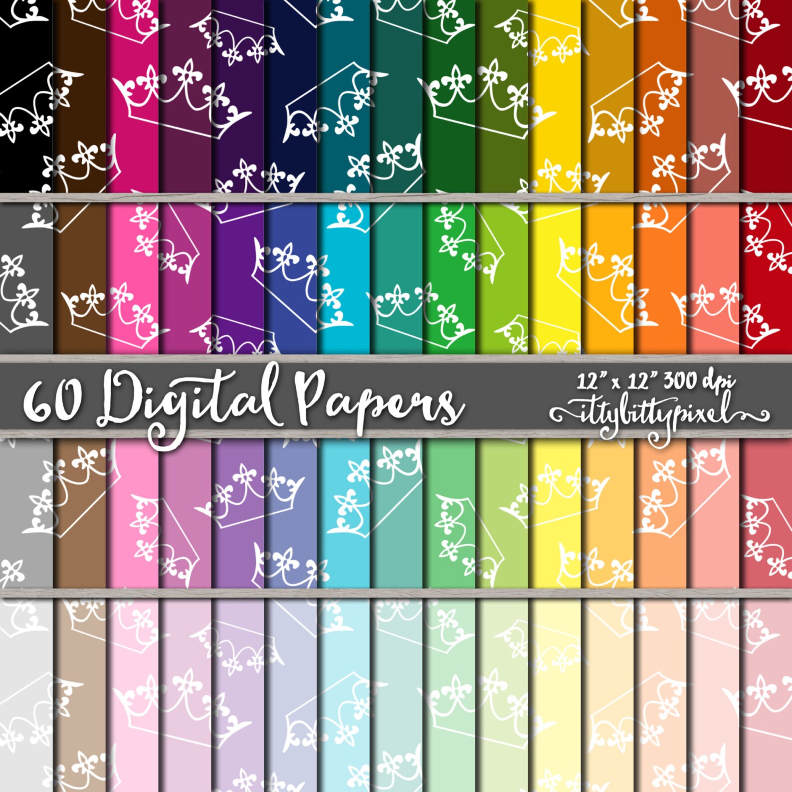 Princess Crown Scrapbook Paper Crown Scrapbooking Paper - Etsy